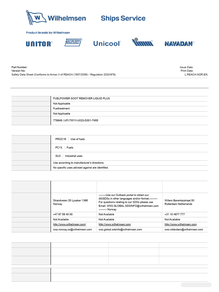 FuelPower Soot Remover MSDS Guide | PDF | Cyanide | Chemical Substances