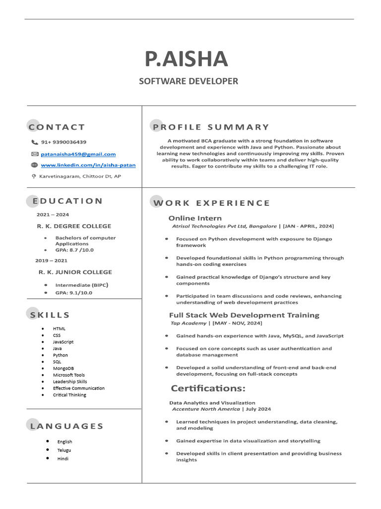 RESUME1 | PDF