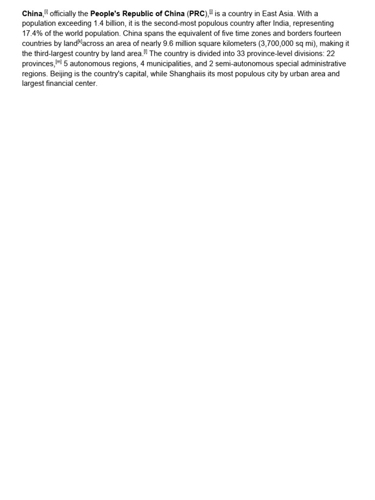 Report On China | PDF