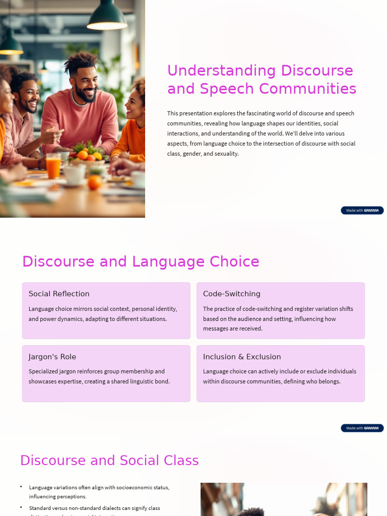 Understanding Discourse and Speech Communities | PDF | Gender | Gender Studies