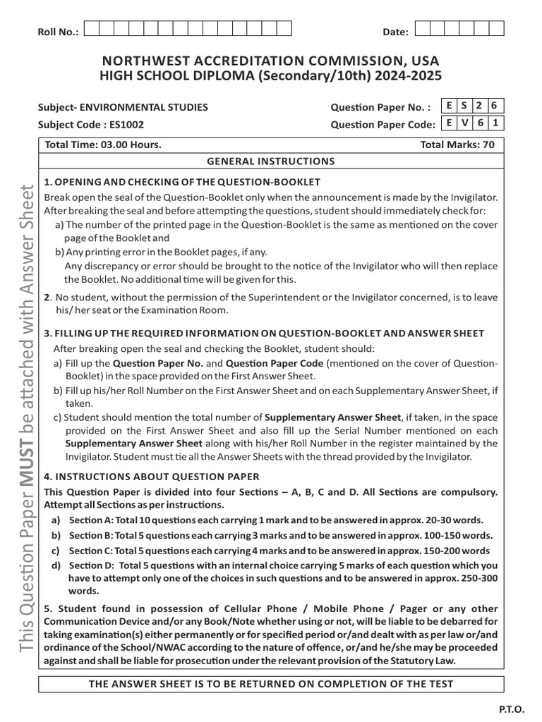 Environmental Studies Grade 10 | PDF | Waste | Environment