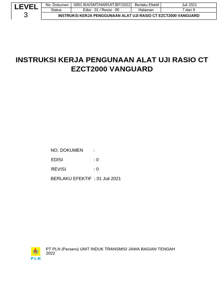 Instruksi Penggunaan Alat Uji Rasio CT | PDF