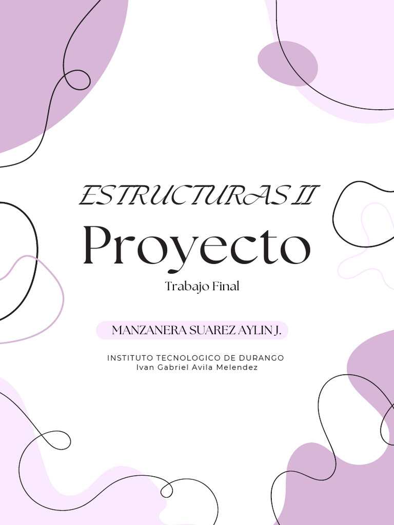 Manzanera Suarez Aylin J. Proyecto Estructuras | PDF