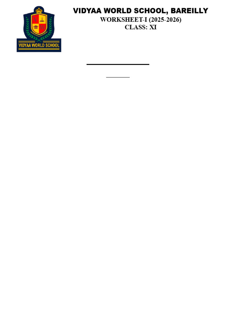 Compiled Worksheet 1 of Class 11 Lily (Ut 1) | PDF | Sphere | Force