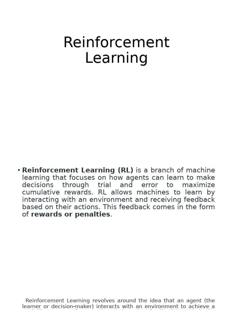 Reinforcement Learning | PDF | Reinforcement | Cognition