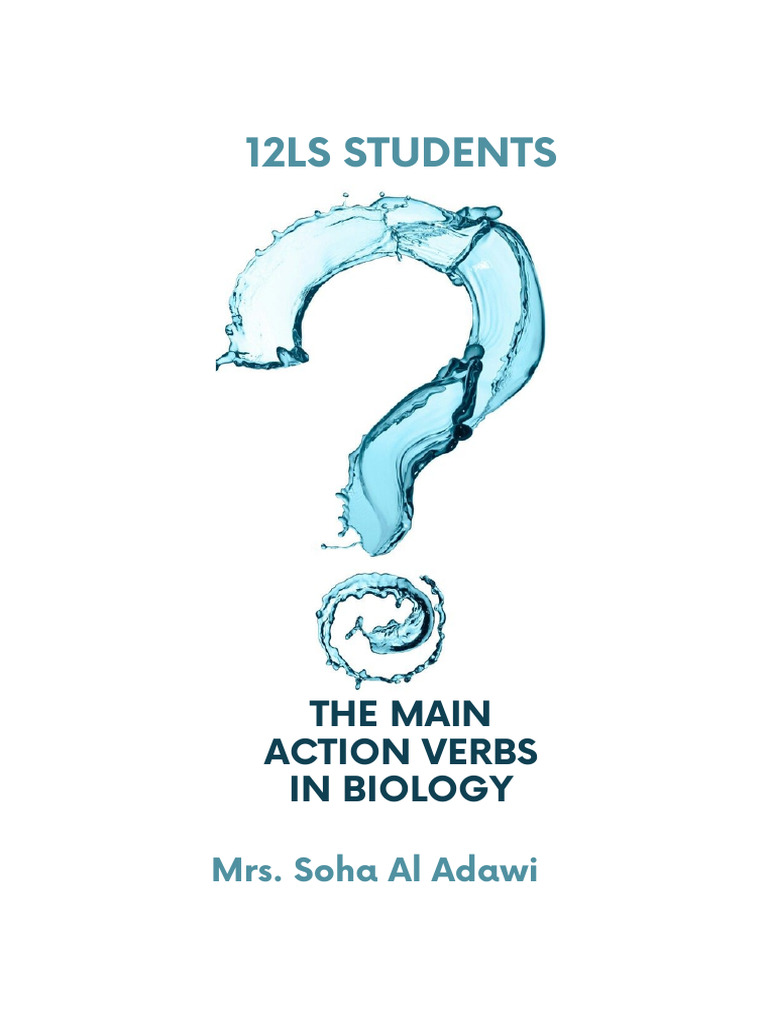 Key Biology Action Verbs for 12LS | PDF | Reason | Experiment