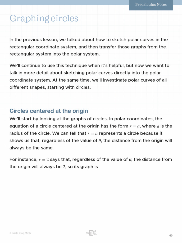 05 Graphing Circles | PDF | Coordinate System | Mathematical Objects