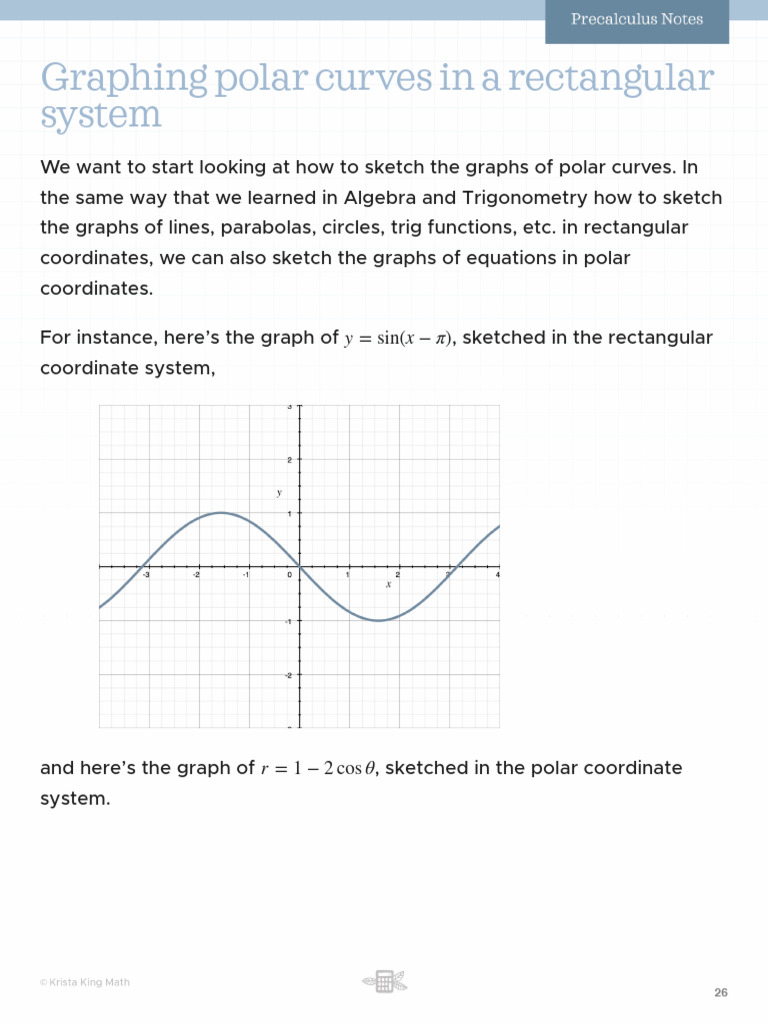 Sketching Polar Curves Using Rectangular Coordinates | PDF | Coordinate ...
