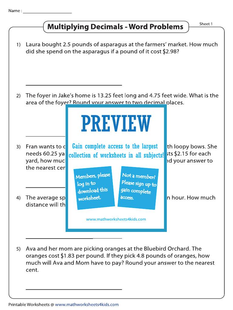 Multiplication 1 | PDF