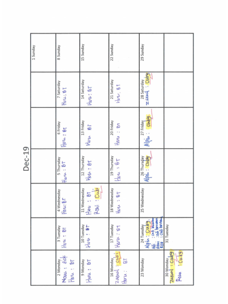 12 Attendance December 2019 | PDF