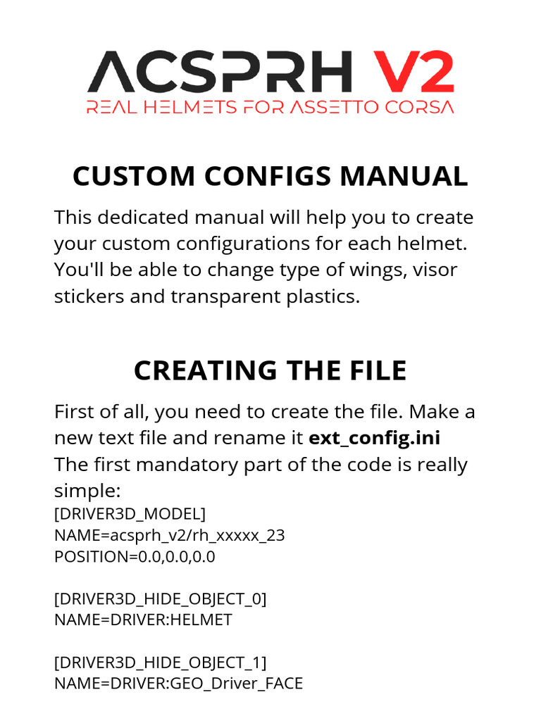 ACSPRH V2 Config Manual | PDF