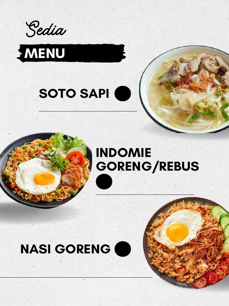 Daftar Menu | PDF