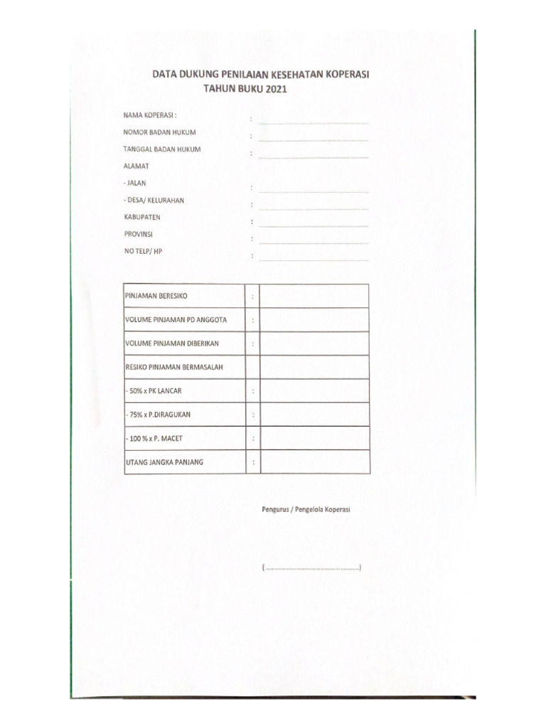 Data Dukung Penkes TH BK 2021 | PDF