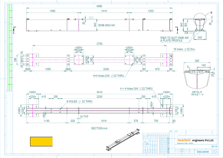 ISMB 300 Ribs and Tolerances Drawing | PDF | Engineering Tolerance ...