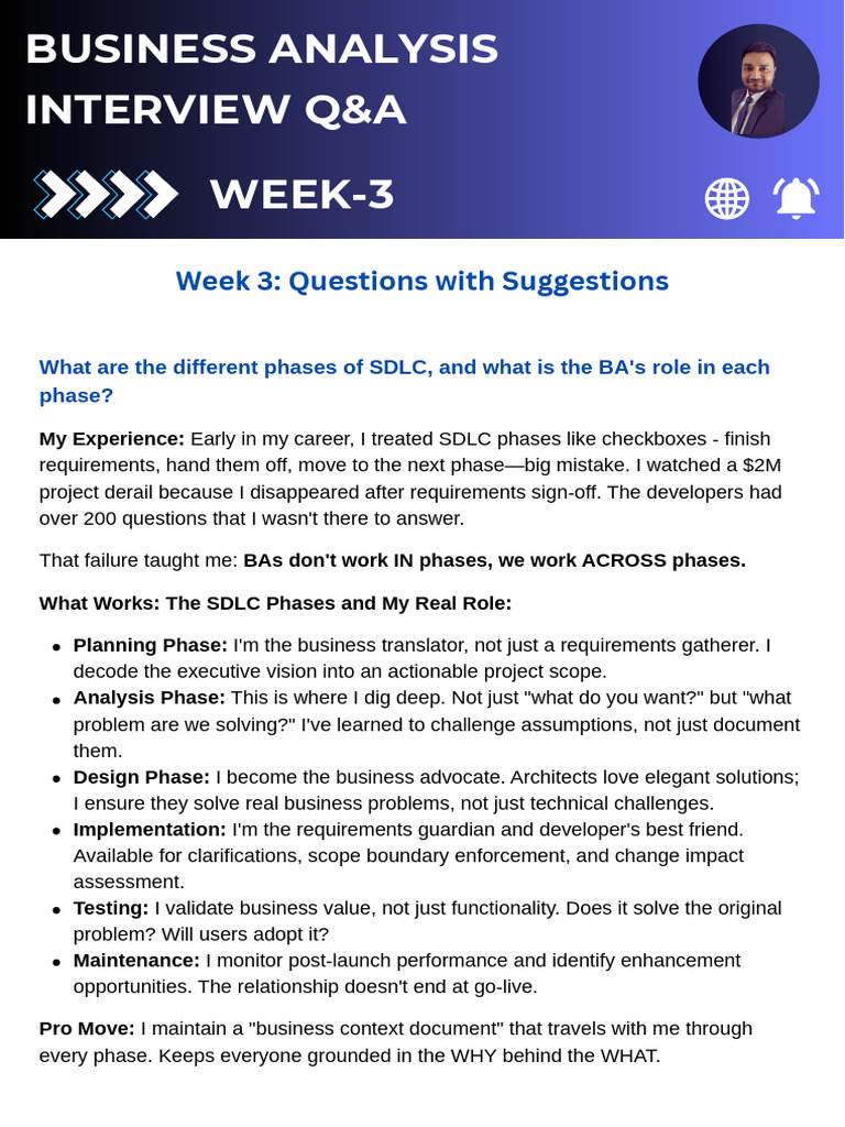 Week 3 Business Analysis Q A 1752369317 | PDF | Use Case | Software Development Process