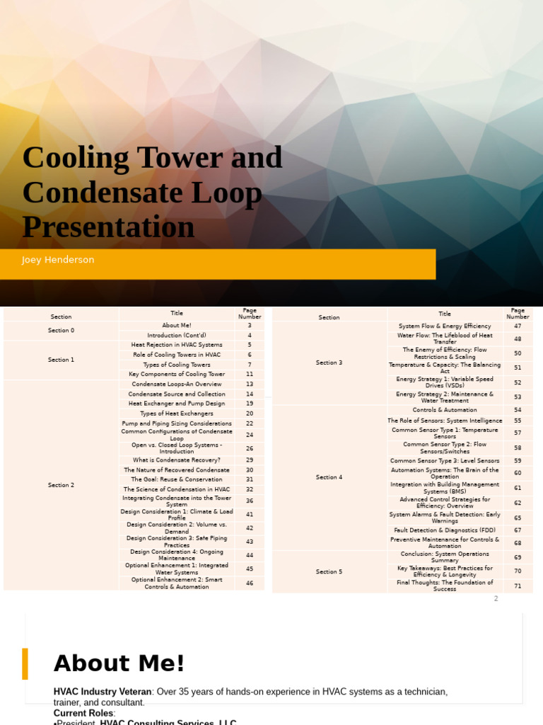 Cooling Towers & Condensate Loops Guide | PDF | Heat Exchanger | Air ...
