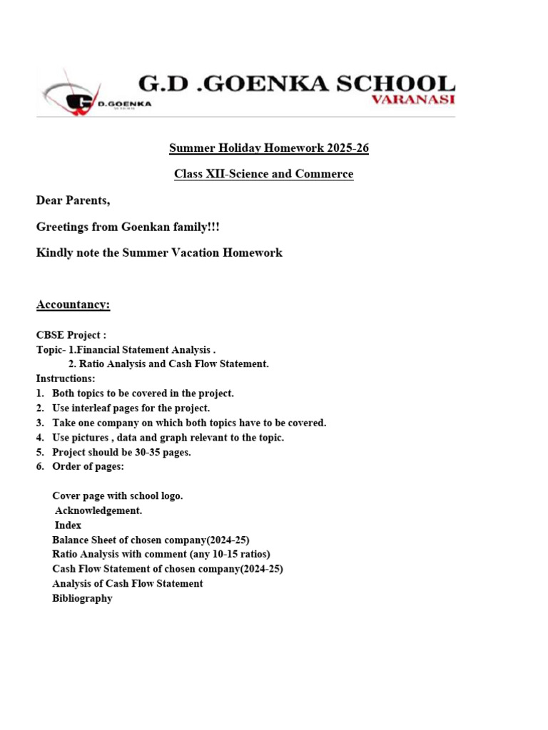 Summer Holiday Homework Class XII | PDF | Capacitor | Capacitance