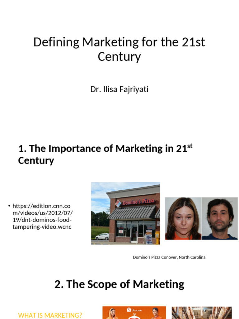 Week 2 Defining Marketing For The 21st Century | PDF | Marketing ...