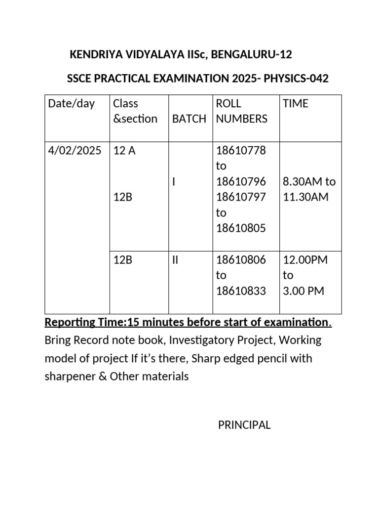 Practical Examination Physics 2025 | PDF