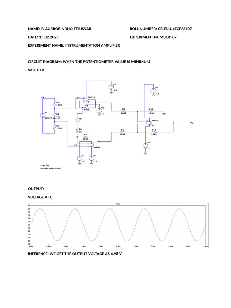 Circuits and Communication Lab Exp 7 Sem 4 | PDF