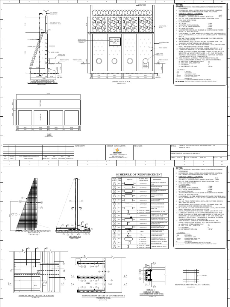 Counterfort Retaining Wall-1 | PDF | Mechanical Engineering | Civil Engineering