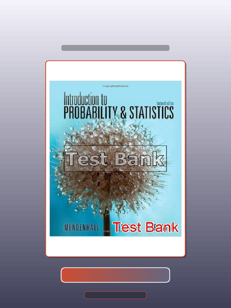Introduction To Probability and Statistics 14th Edition Mendenhall ...
