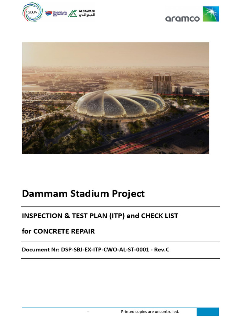 DSP SBJ Ex Itp Concrete Repair Al ST 0001 Ver5 | PDF