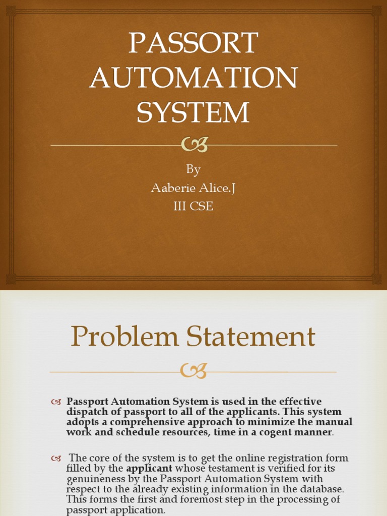 Passport Automation System Overview | PDF | Integrated Development Environment | Databases