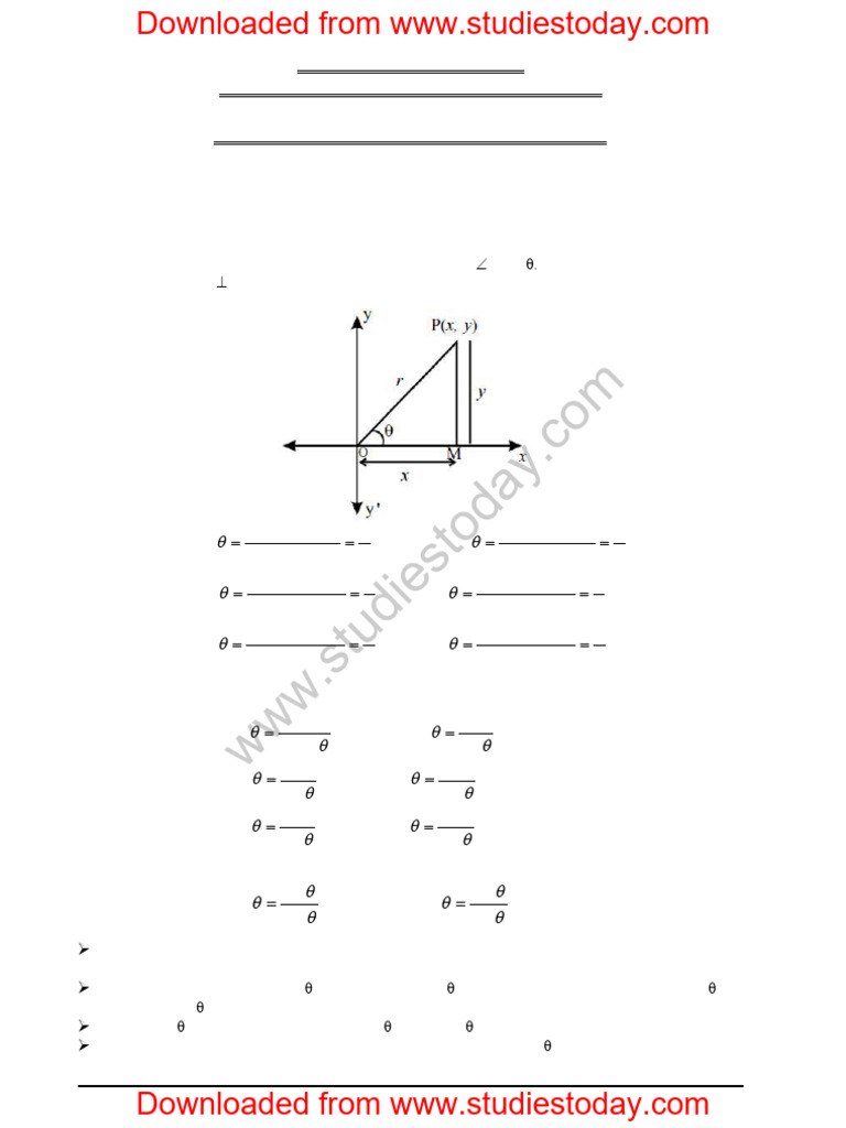 Class 10 Trigonometry Formulas | PDF | Trigonometry | Trigonometric ...
