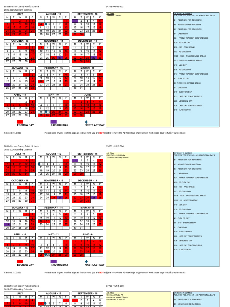 Working Calendar 25-26 | PDF | Secular Holidays | The United States