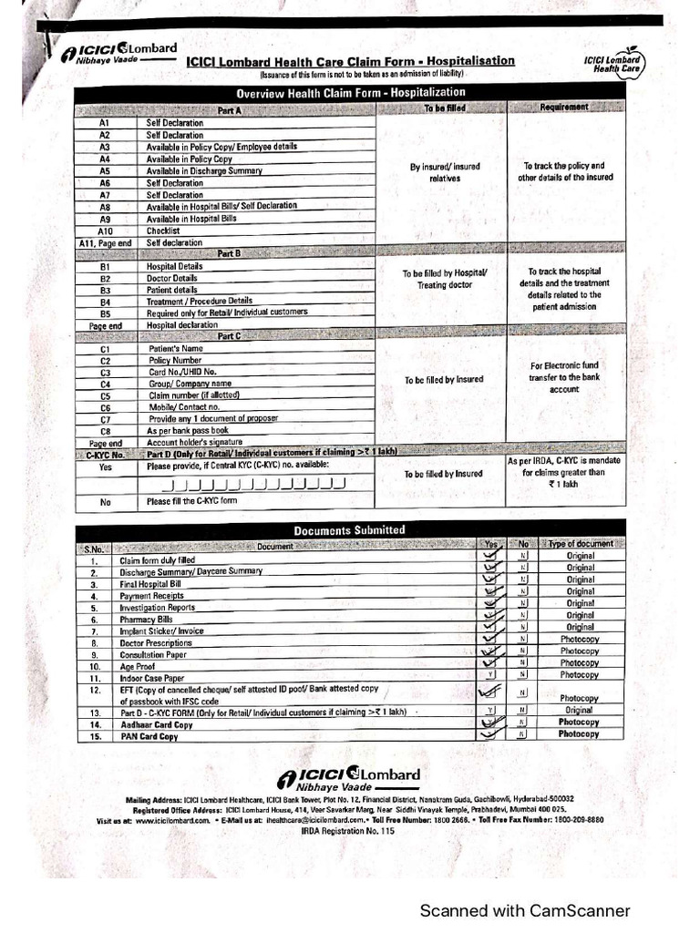 Part A Claim Form - Compressed | PDF