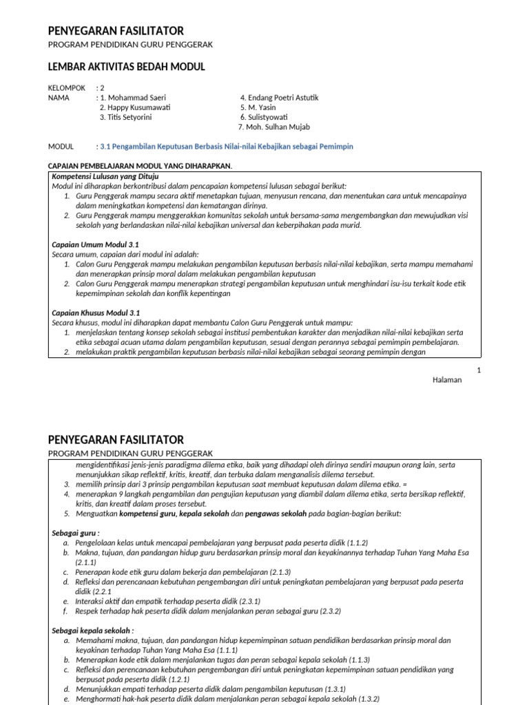 La - Bedah - Modul 3.1 - Kelompok 2 | PDF