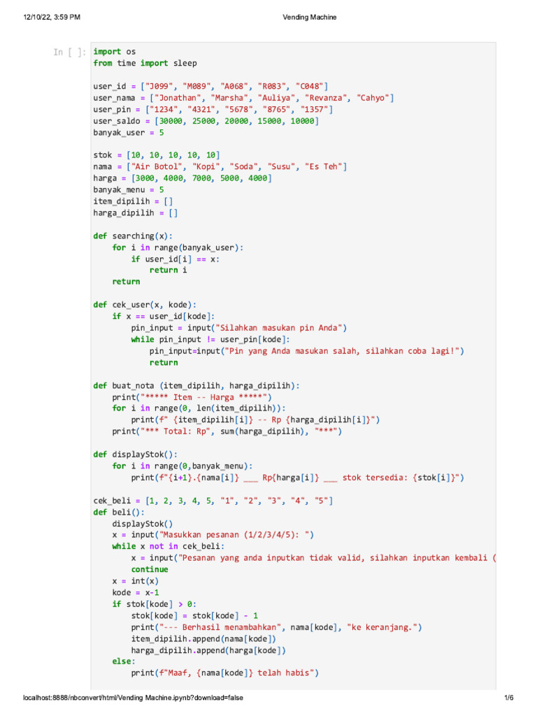 Vending Machine | PDF