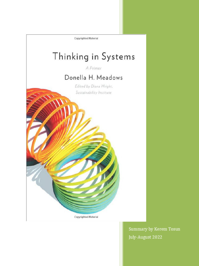 Summary of Thinking in Systems | PDF | System