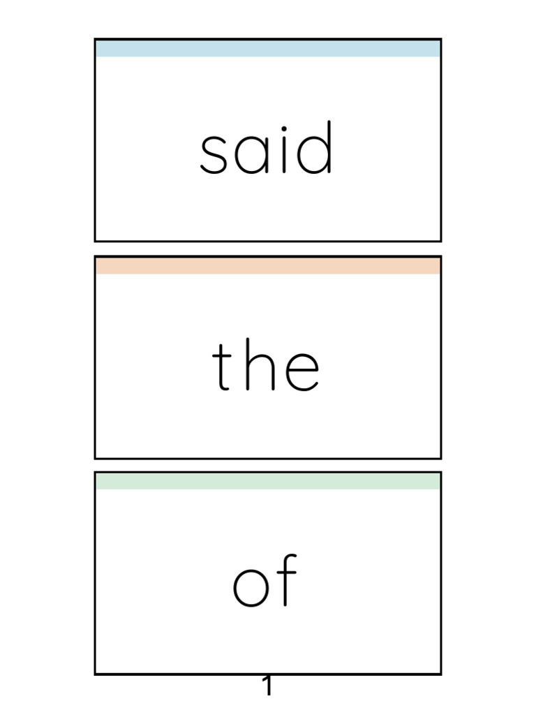 Sight Words Flash Cards | PDF