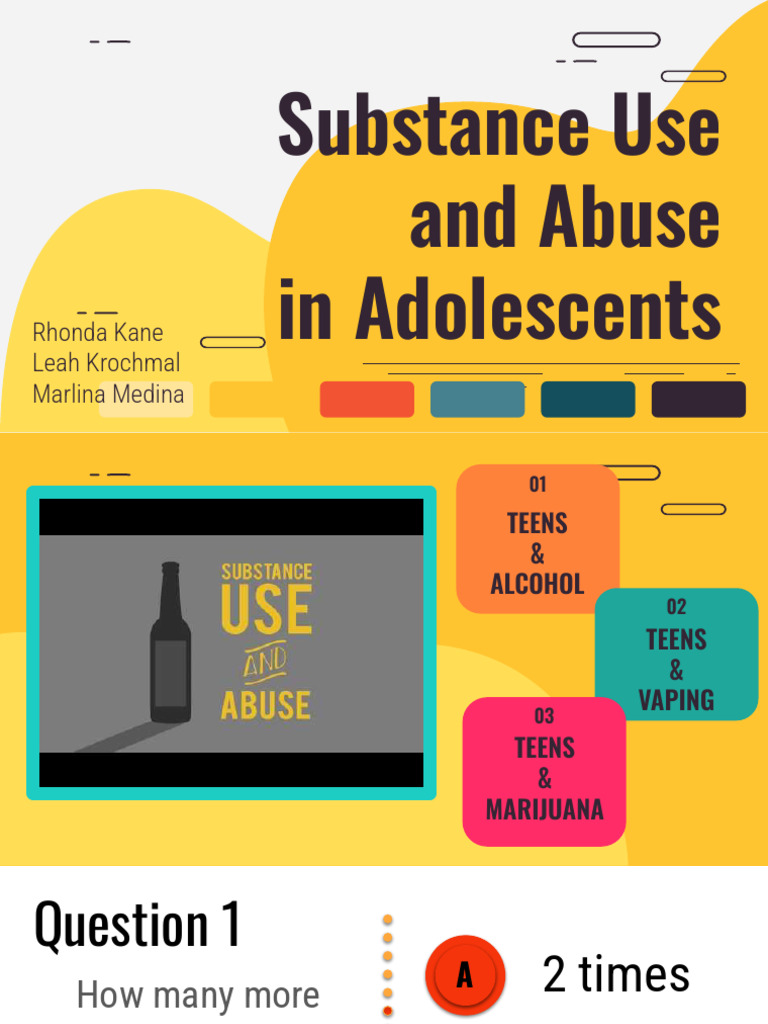 Substance Use and Abuse in Adolescents Lesson Plan | PDF | Cannabis ...