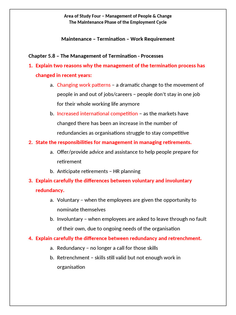 11a. The Maintenace Phase - Termination WR Solution | PDF | Business ...