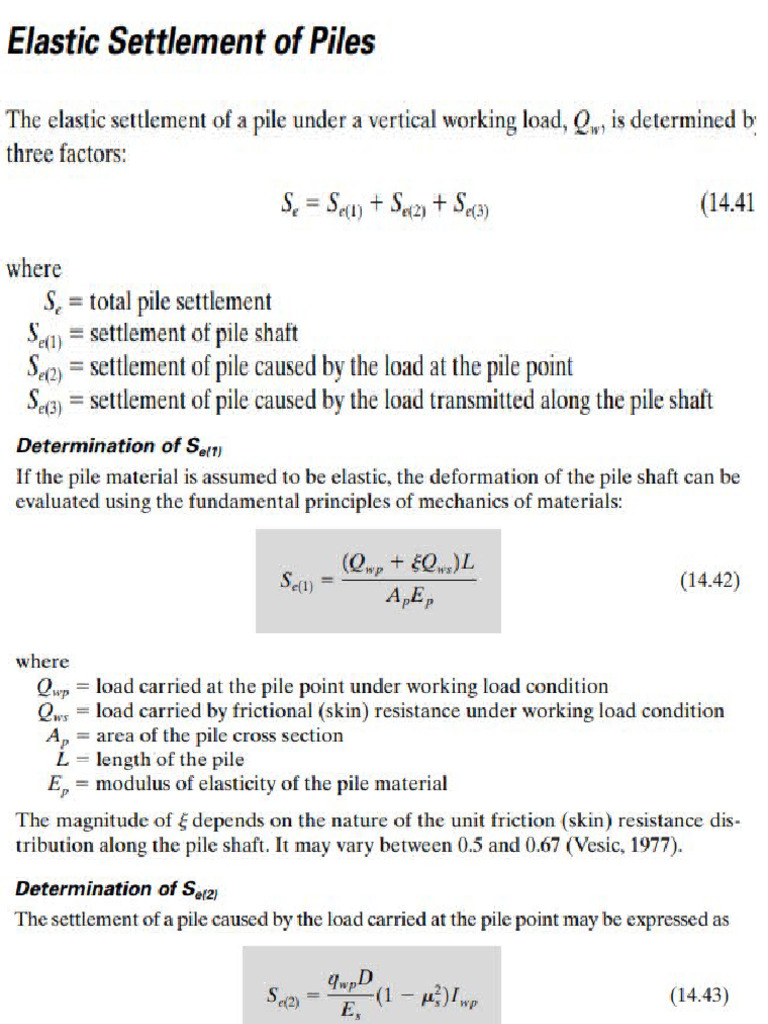 Pile Settlements | PDF