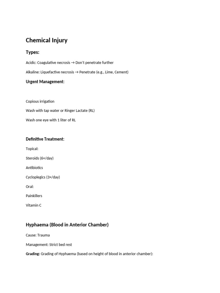 Ophthalmology Ward Notes | PDF | Topical Medication | Cornea