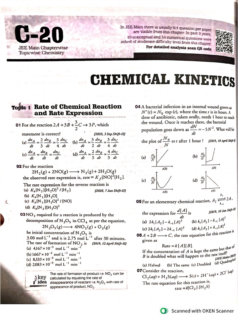 Chemical Kinetics Pyqs | PDF
