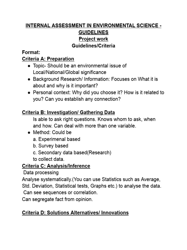 Assignment Criteria | PDF