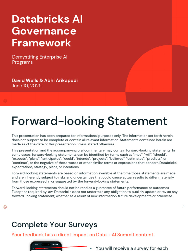 D25B1275 - Databricks AI Governance Framework - DAIS Presentation | PDF ...