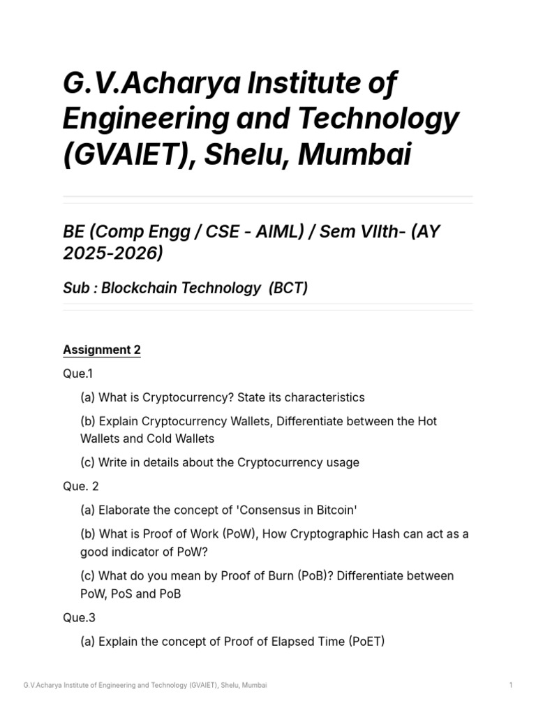Assignment2-Blockchain | PDF