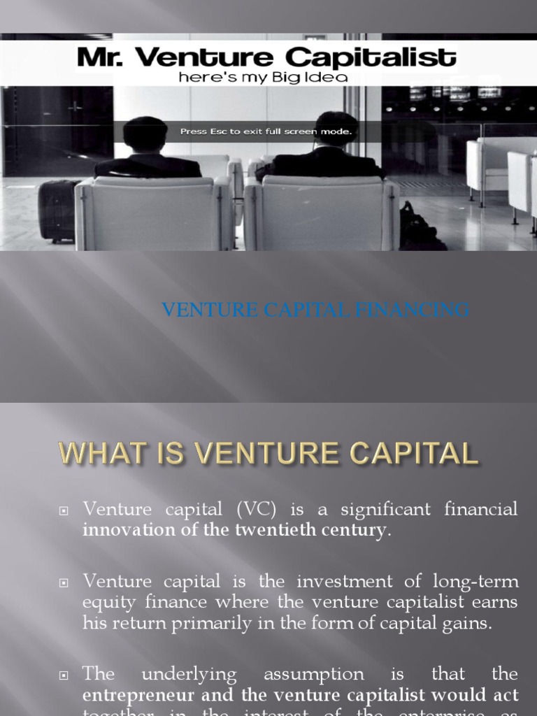 Understanding Venture Capital Financing | PDF