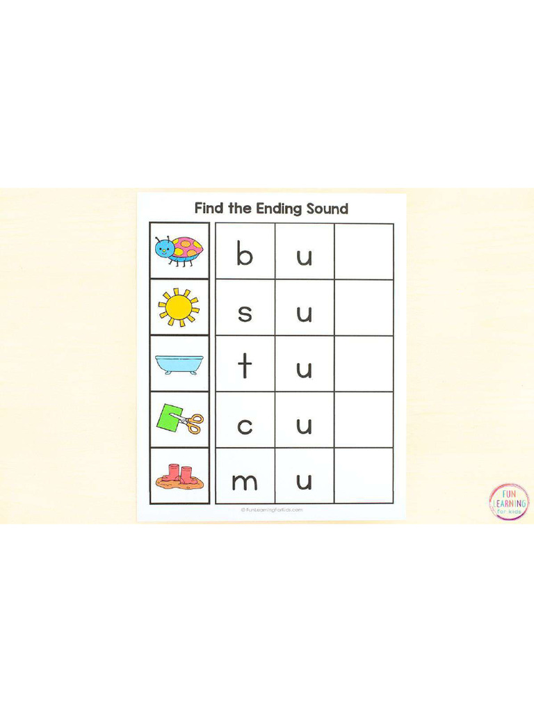 Missing Final Sound CVC Word Mats 6 | PDF