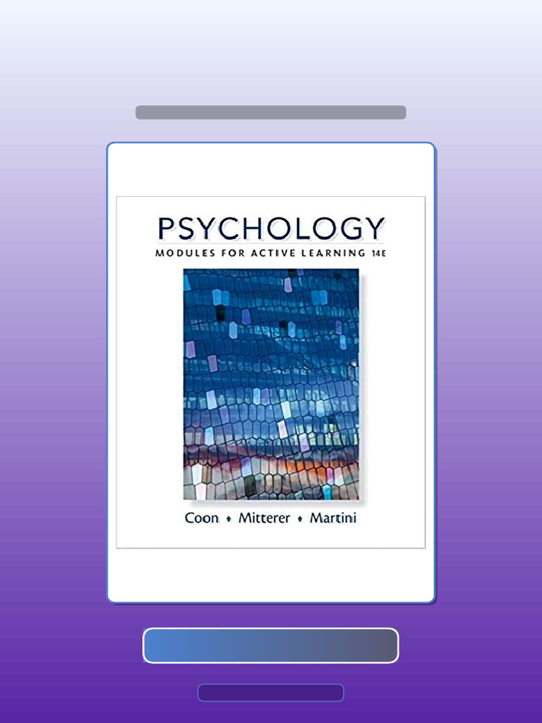 Psychology Modules For Active Learning 14th Edition Download Instantly ...