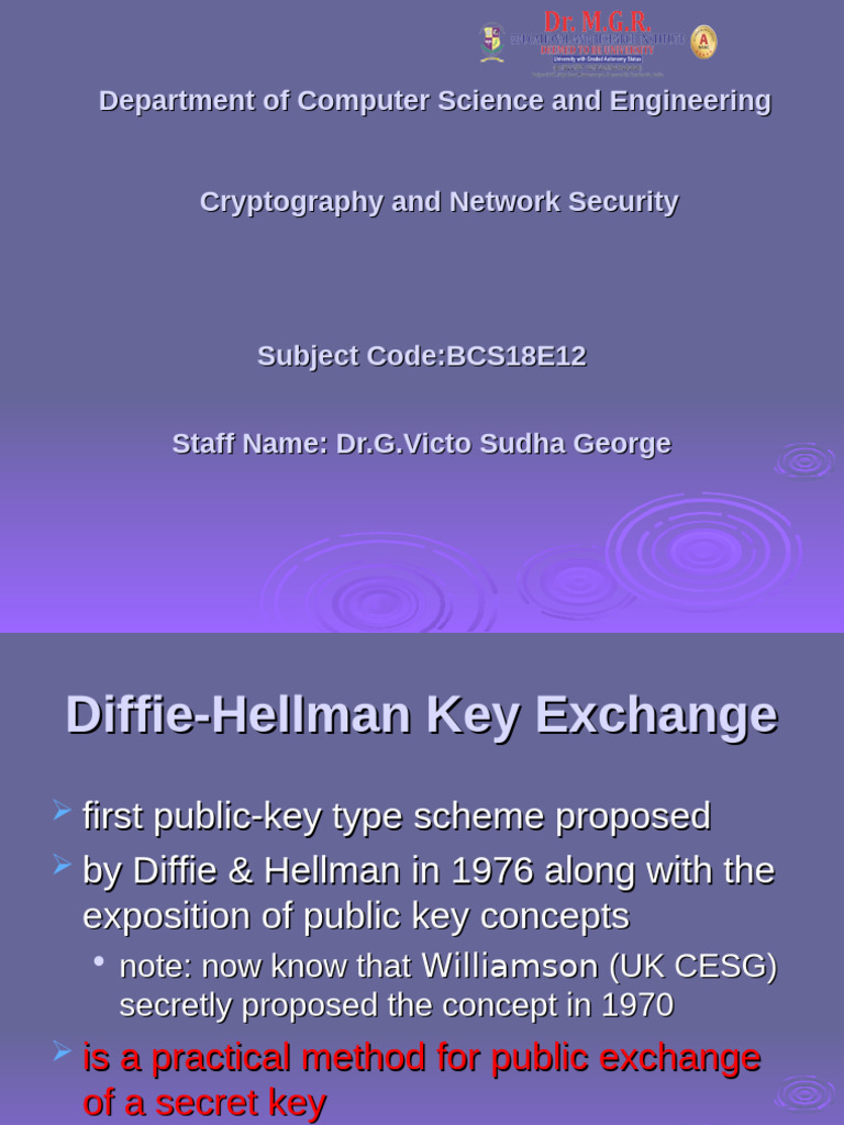 Diffie-Hellman Key Exchange | PDF | Discrete Mathematics | Espionage ...