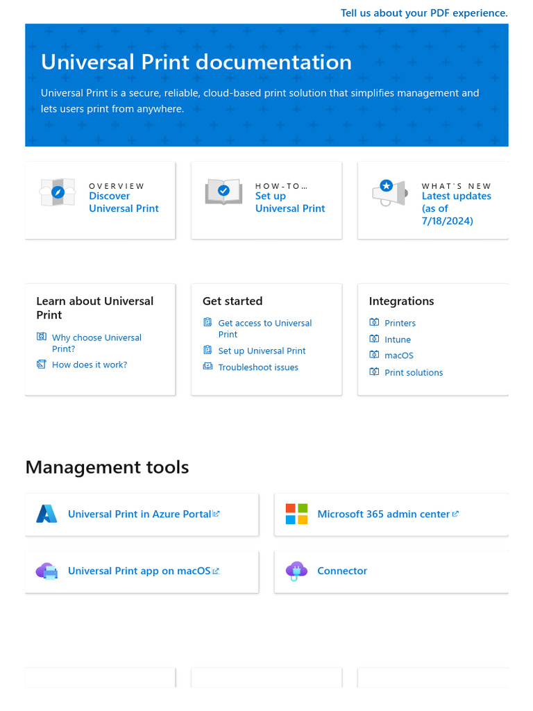 Universal-Print - Microsoft 365 | PDF | Cloud Computing | Computer Network