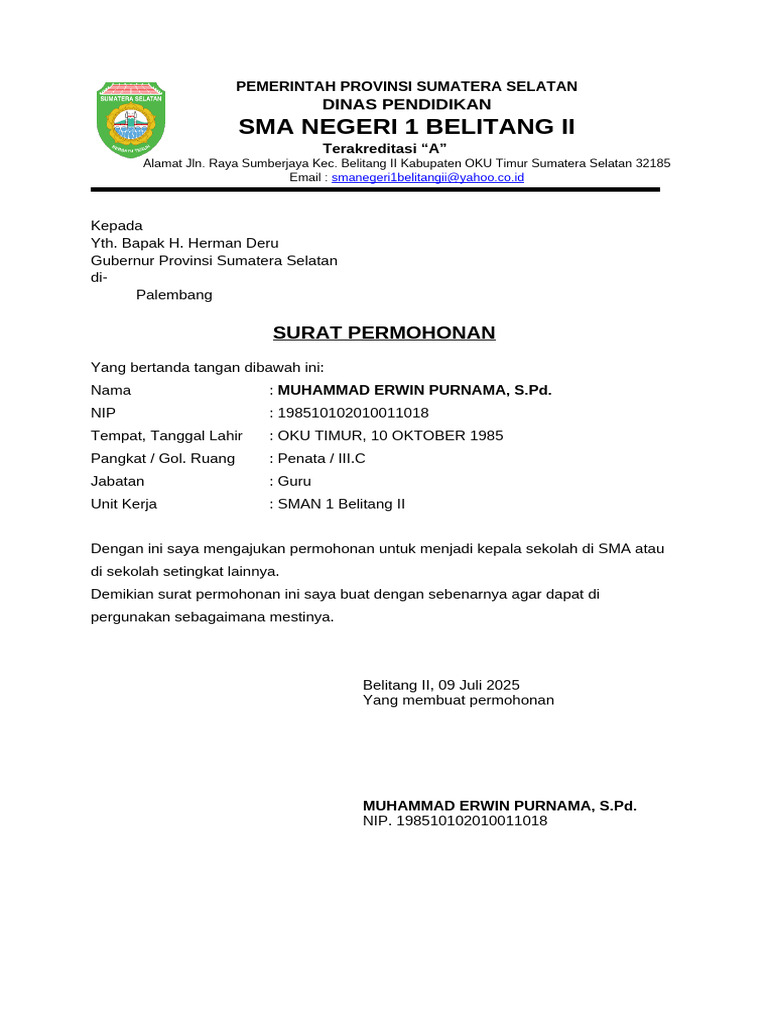 SURAT PERNYATAAN Tidak Menjadi Tersangka ERWIN | PDF