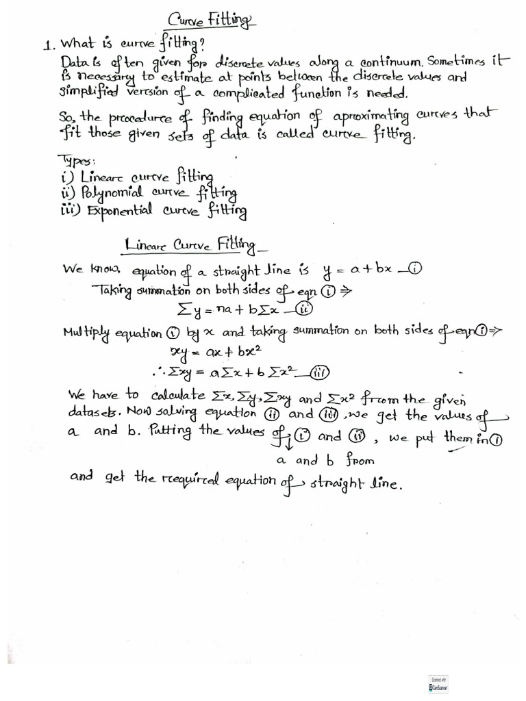 Curve Fitting | PDF